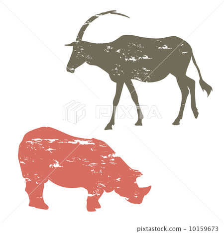 Sai animal silhouette - Stock Illustration [10159673] - PIXTA