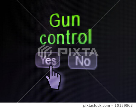 Security concept: Gun Control on digital...-插圖素材 [10159862] - PIXTA圖庫