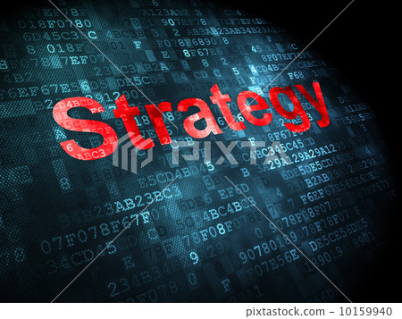 Business concept: Strategy on digital background - Stock Illustration ...