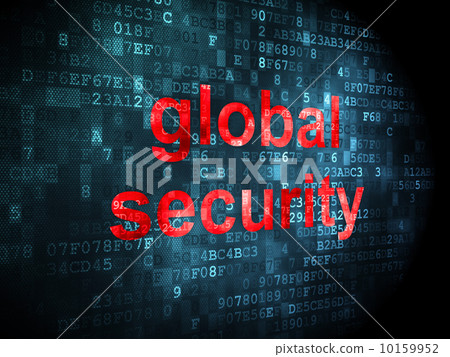 Safety concept: Global Security on digital... - Stock Illustration ...