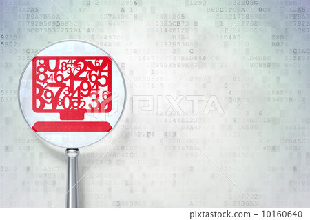 Education concept: Computer Pc with optical... - Stock Illustration ...