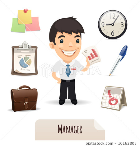 Male Manager Icons Set - Stock Illustration [10162805] - PIXTA