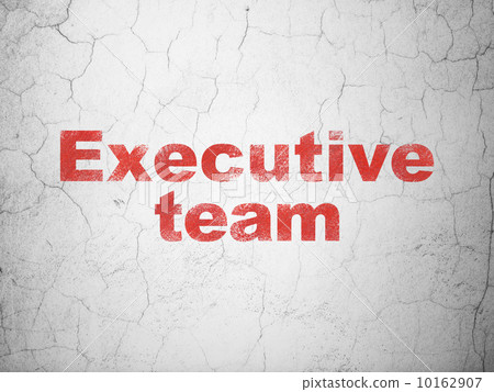 Business concept: Executive Team on wall... - Stock Illustration ...