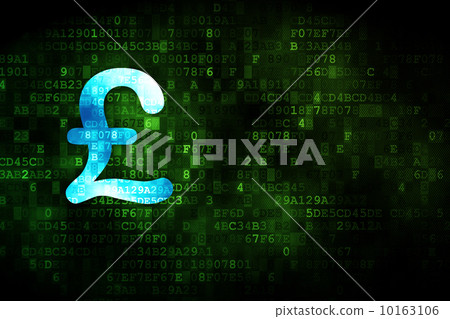 Currency concept: Pound on digital background-插圖素材 [10163106] - PIXTA圖庫