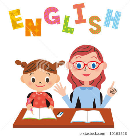 Child studying tutoring English - Stock Illustration [10163828] - PIXTA