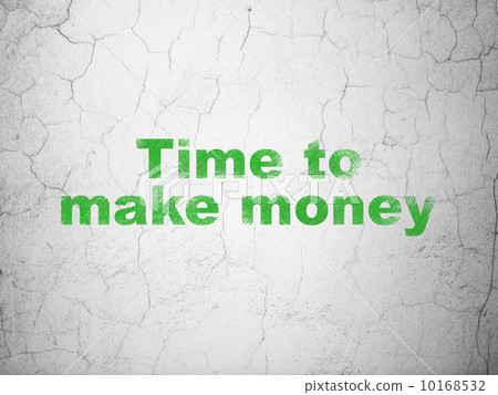 Time to Make money on wall background - Stock Illustration [10168532 ...
