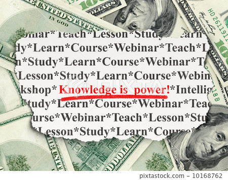 Education concept: Knowledge Is power! on Money... - Stock Illustration ...