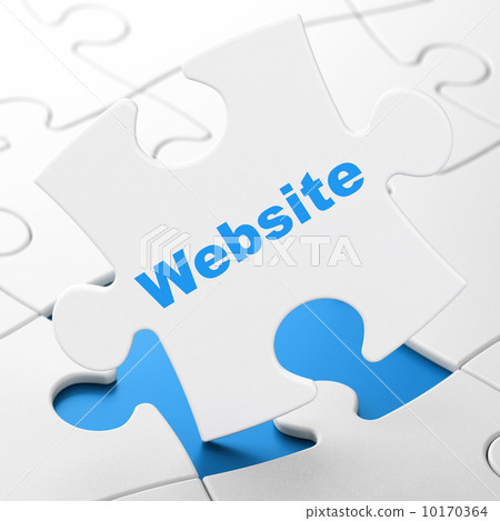 Web design concept: Website on puzzle background - Stock Illustration ...