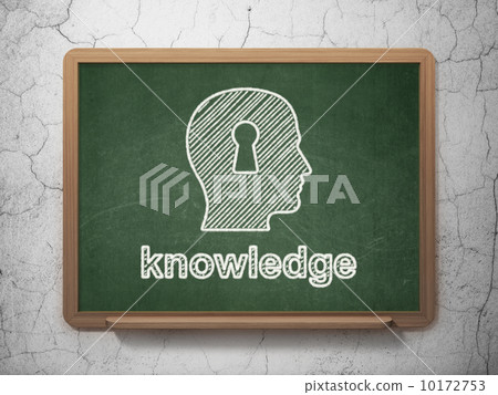 Education concept: Head With Keyhole and Knowledge - Stock Illustration ...