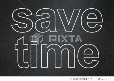 Timeline concept: Save Time on chalkboard... - Stock Illustration ...