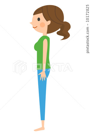 A good posture woman - Stock Illustration [10172825] - PIXTA