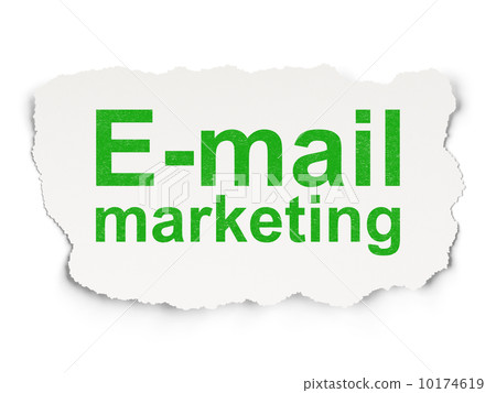 Advertising concept: E-mail Marketing on Paper... - Stock Illustration ...