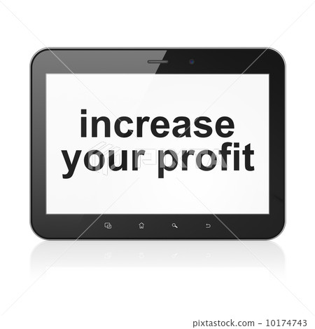 Finance concept: Increase Your profit on tablet... - Stock Illustration ...