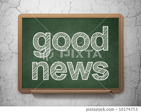 News concept: Good News on chalkboard background - Stock Illustration ...