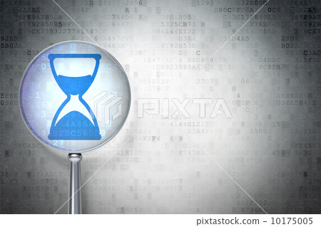 Time concept: Hourglass optical glass on... - Stock Illustration ...