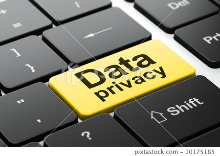 Security concept: Data Privacy on computer... - Stock Illustration ...