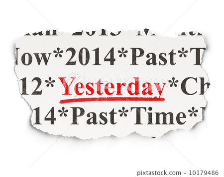 Time concept: Yesterday on Paper background - Stock Illustration ...