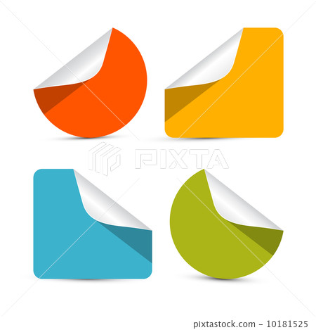 Colorful Empty Stickers - Labels Set Isolated... - Stock Illustration ...