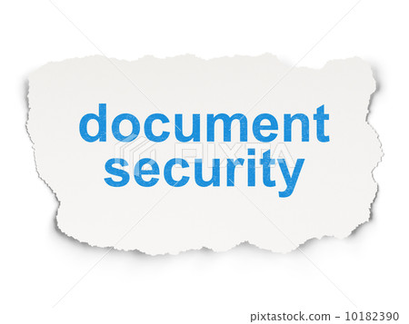 Safety concept: Document Security on Paper... - Stock Illustration ...