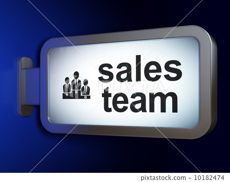 Advertising concept: Sales Team and Business... - Stock Illustration ...