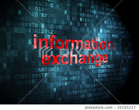 Data concept: Information Exchange on digital... - Stock Illustration ...