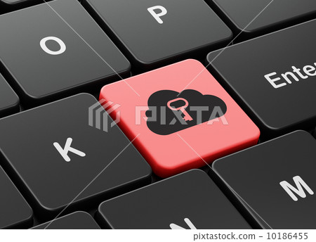 Cloud With Key on computer keyboard - Stock Illustration [10186455] - PIXTA