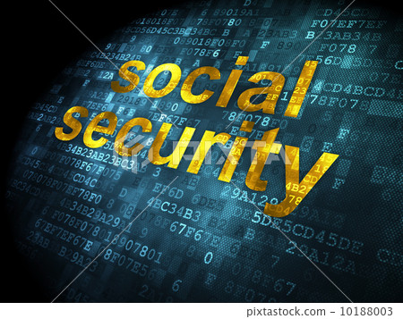 Social Security on digital background - Stock Illustration [10188003 ...