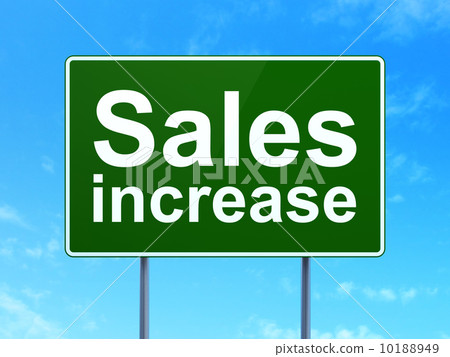 Marketing concept: Sales Increase on road sign... - Stock Illustration ...