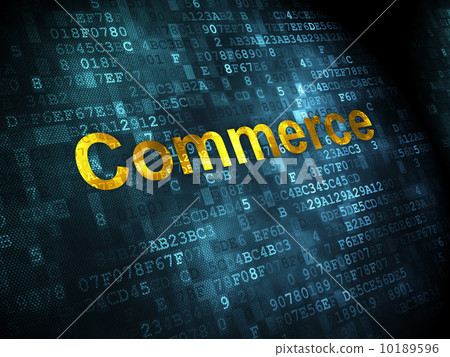 Business concept: Commerce on digital background - Stock Illustration ...