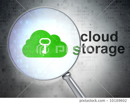 Cloud technology concept: Cloud With Key and... - Stock Illustration ...