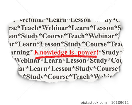 Education concept: Knowledge Is power! on Paper... - Stock Illustration ...