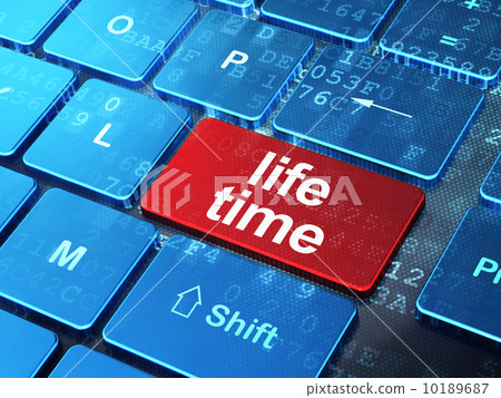 Timeline concept: Life Time on computer... - Stock Illustration ...