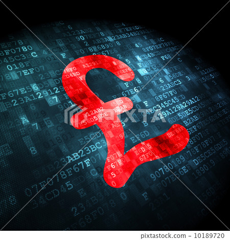 Currency concept: Pound on digital background - Stock Illustration ...