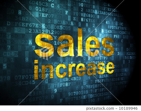 Advertising concept: Sales Increase on digital... - Stock Illustration ...