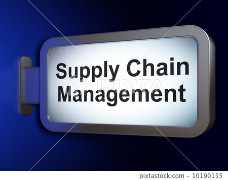 Advertising concept: Supply Chain Management on... - Stock Illustration ...