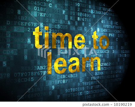 Time concept: Time to Learn on digital background - Stock Illustration ...