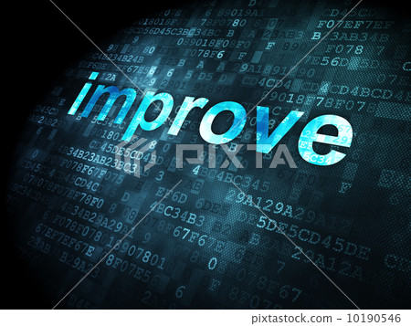 Business concept: Improve on digital background-插圖素材 [10190546] - PIXTA圖庫