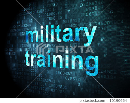 Education concept: Military Training on digital... - Stock Illustration ...