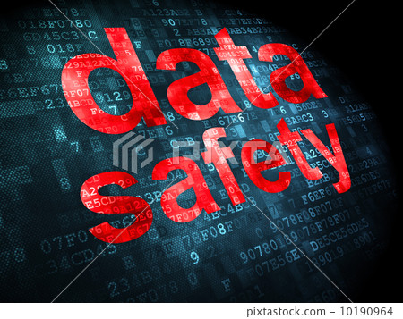 Information concept: Data Safety on digital... - Stock Illustration ...