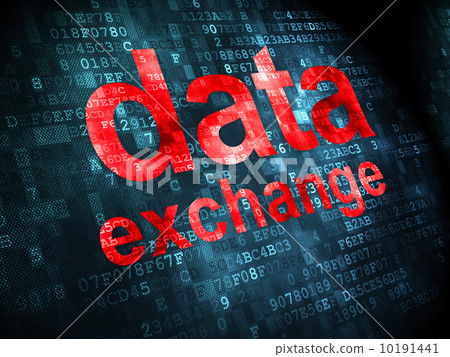 Data concept: Data Exchange on digital background - Stock Illustration ...
