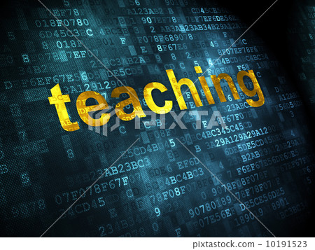 Education concept: Teaching on digital background - Stock Illustration ...