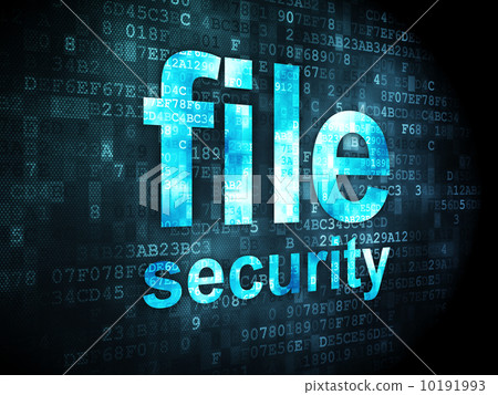 Privacy concept: File Security on digital... - Stock Illustration ...