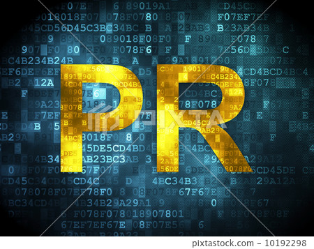 Marketing concept: PR on digital background - Stock Illustration ...