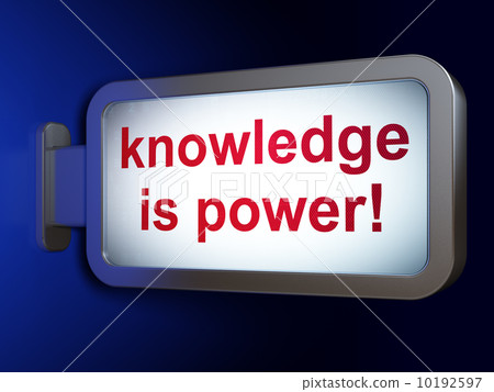Education concept: Knowledge Is power! on... - Stock Illustration ...