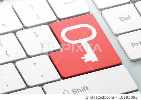 Privacy concept: Key on computer keyboard... - Stock Illustration ...