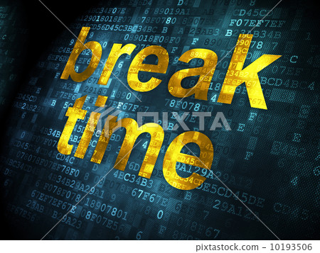 Timeline concept: Break Time on digital background - Stock Illustration ...