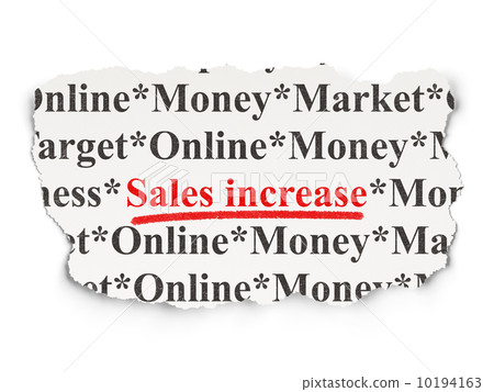 Marketing concept: Sales Increase on Paper... - Stock Illustration ...