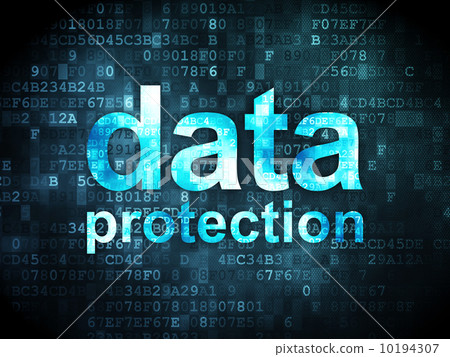 Safety concept: Data Protection on digital... - Stock Illustration ...