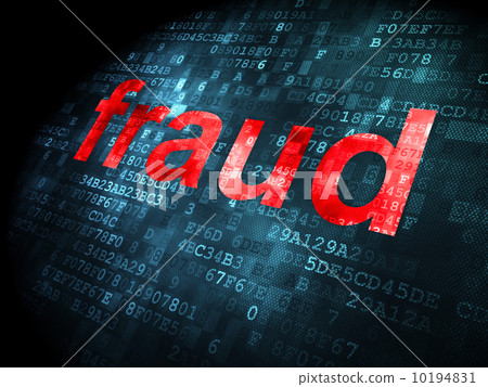 Security concept: Fraud on digital background - Stock Illustration ...