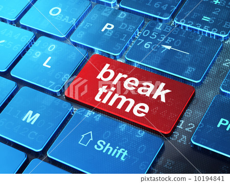 Timeline concept: Break Time on computer... - Stock Illustration ...